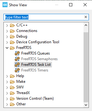 How to enable FreeRTOS™ Run Time and Stack Usage v... - STMicroelectronics Community
