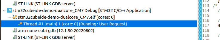 STM32H755 dual core debug - demo project - STMicroelectronics Community