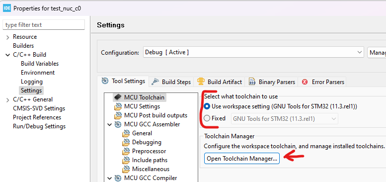 Solved Cannot Build Imported Stm32 Project Stmicroelectronics Community