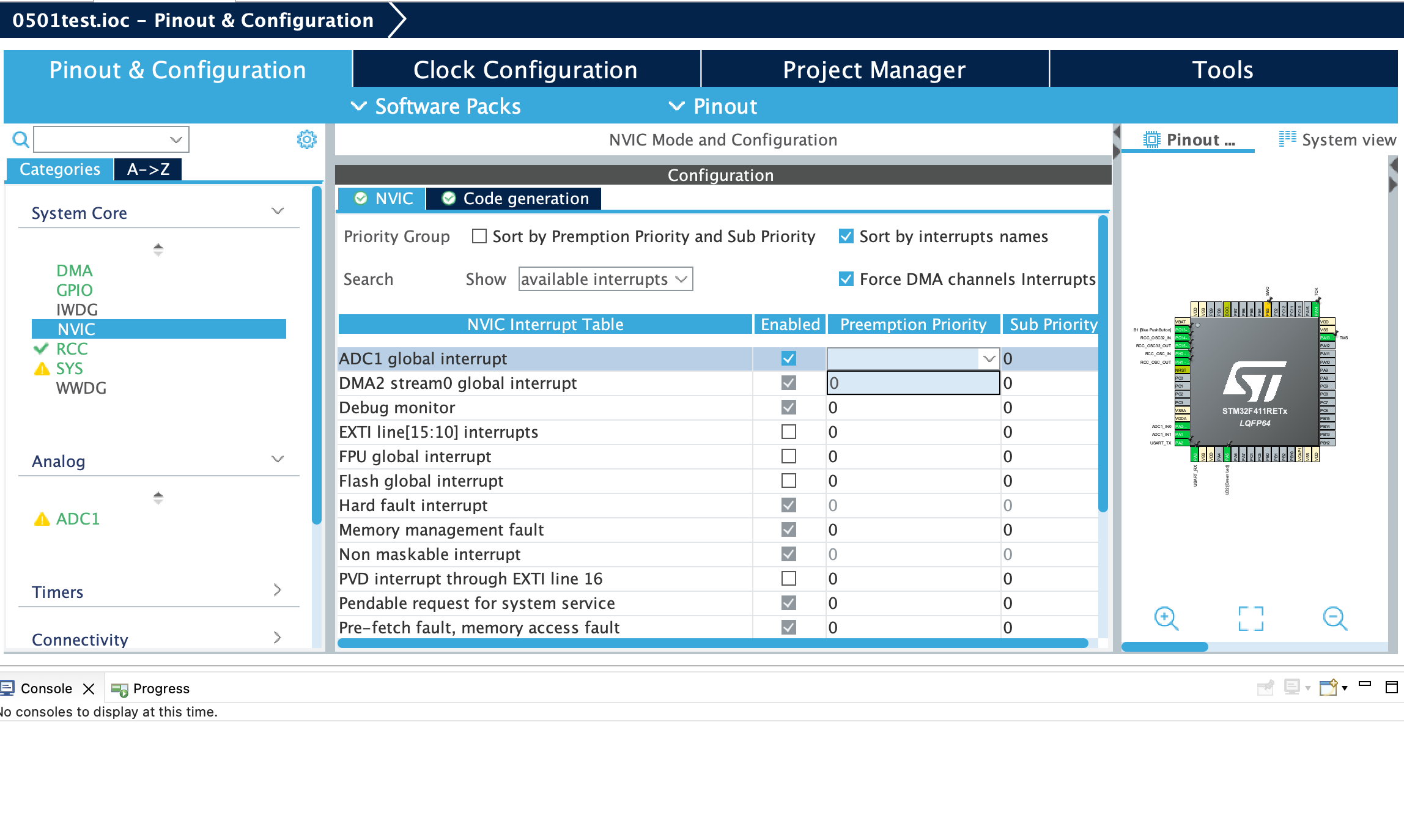 Solved: NUCLEO F411RE, interrupt preemption priority is no... - STMicroelectronics Community