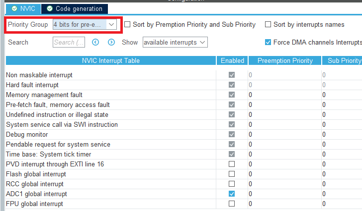 Solved: NUCLEO F411RE, interrupt preemption priority is no... - STMicroelectronics Community
