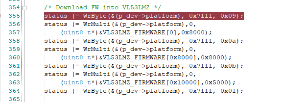 Solved Vl53l8 Firmware Loading Stmicroelectronics Community