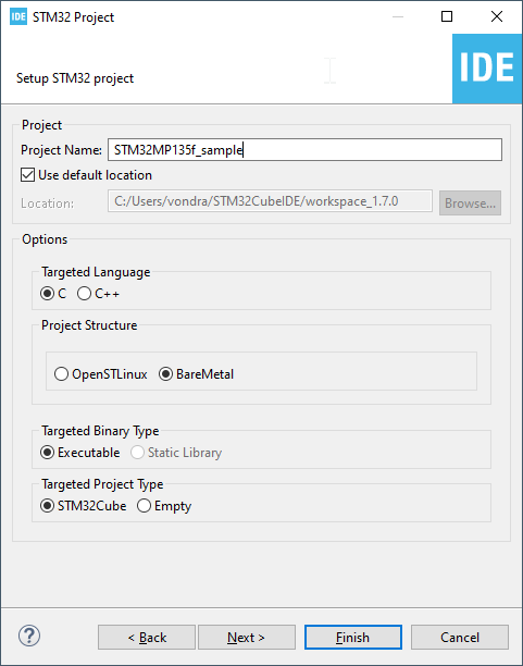 Solved Stm32mp13 Empty Stm32cube Project Hello World Stmicroelectronics Community 