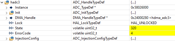 Solved: ADC3 data DMA transfer error - STMicroelectronics Community