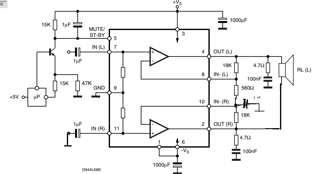 How can I use differential audio input at TDA7292? - STMicroelectronics ...