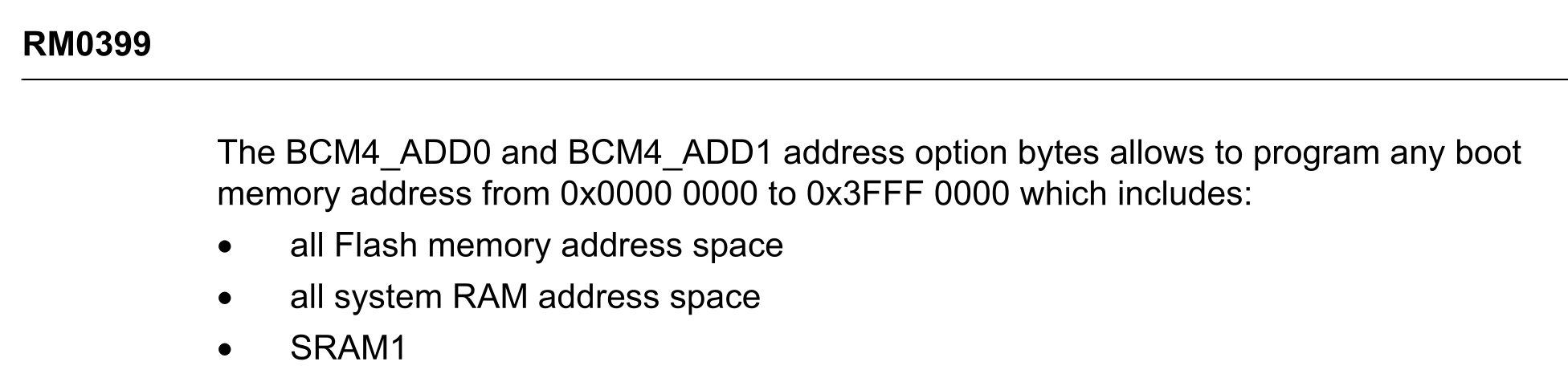 Solved Can The Stm32h7x M4 Core Boot From Sdram Or Not Stmicroelectronics Community