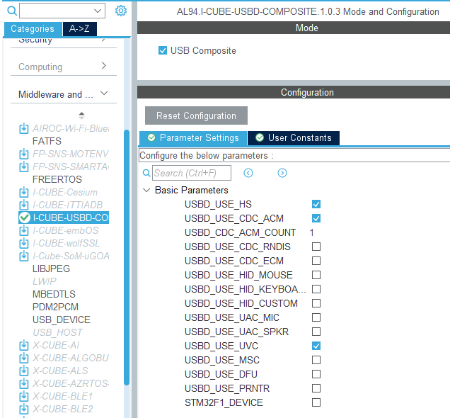 How To Configure Stm32 Usb Device As Composite Dev Stmicroelectronics Community