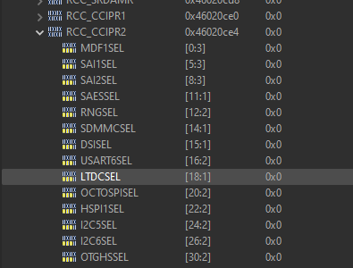 Solved: LTDC not generating clock - STMicroelectronics Community