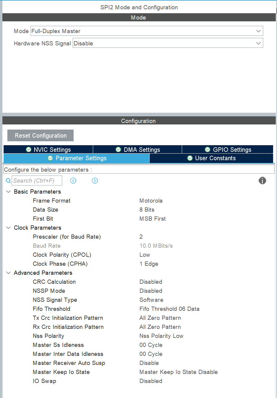 On Nucleo board H743ZI, HAL in use, byte wise TRX ... - STMicroelectronics Community