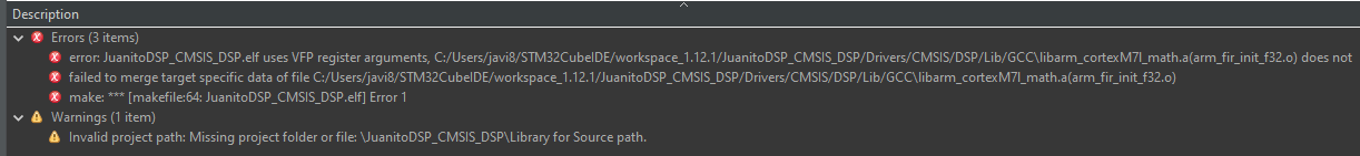 Solved Cmsis Dsp And Stm32cubeide Stmicroelectronics Community