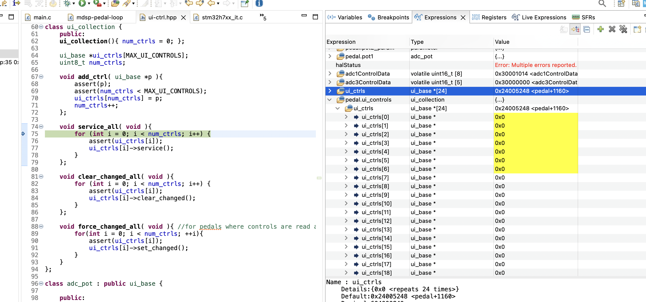Solved Array Values Erased By Debug Tools Error Cube Ide Stmicroelectronics Community