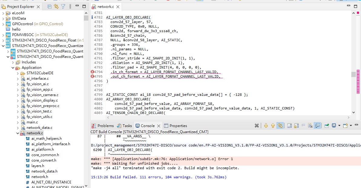 Solved: FP-AI-VISION1 compile issue - STMicroelectronics Community