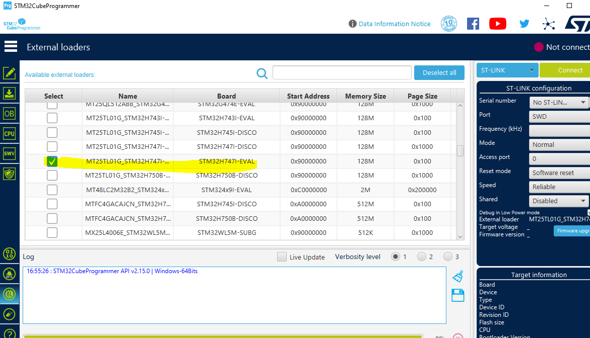 Solved Nor Flash Memory In Stm32h747i Eval Board Stmicroelectronics Community