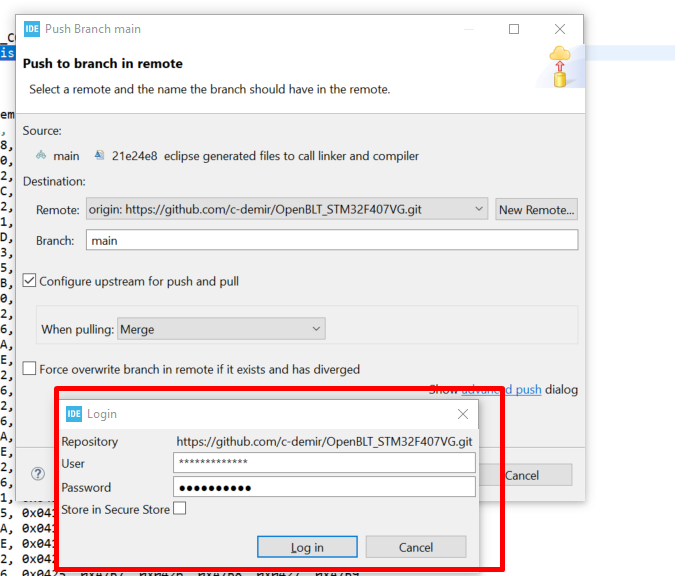 Egit Does Not Authorize My Password Even If Creden Stmicroelectronics Community