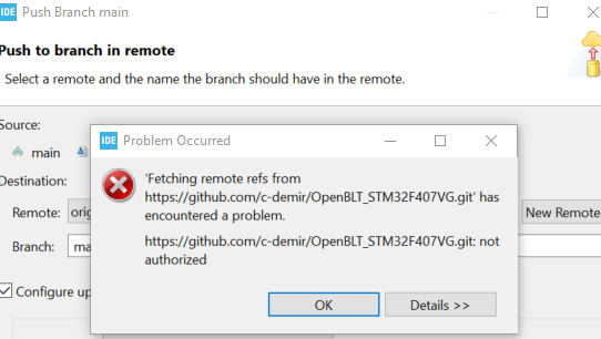egit does not authorize my password even if creden... - STMicroelectronics Community