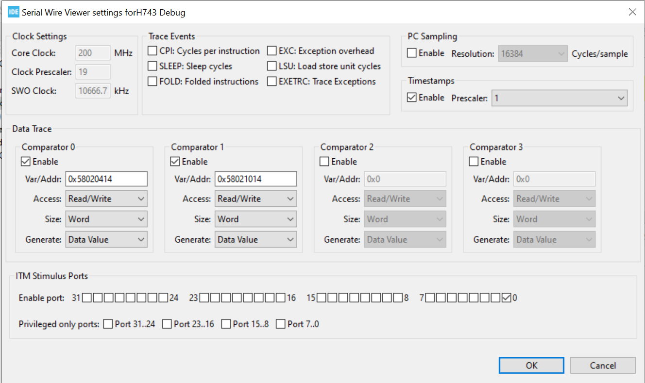 Solved: STM32cubeIDE SWV trace autostop - STMicroelectronics Community