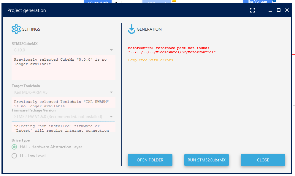 Solved St Motorcontrol Workbench V 5 4 8 Or 6 2 1 Would F Stmicroelectronics Community