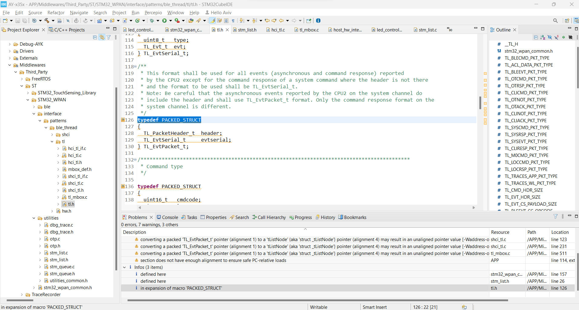 Compilation Warning in STM32_WPAN package - STMicroelectronics Community