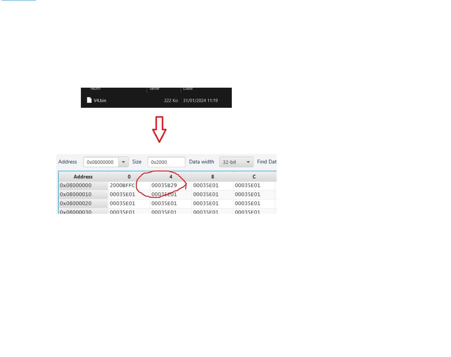 Solved Stm32 Bin File At Address 0x4 Stmicroelectronics Community