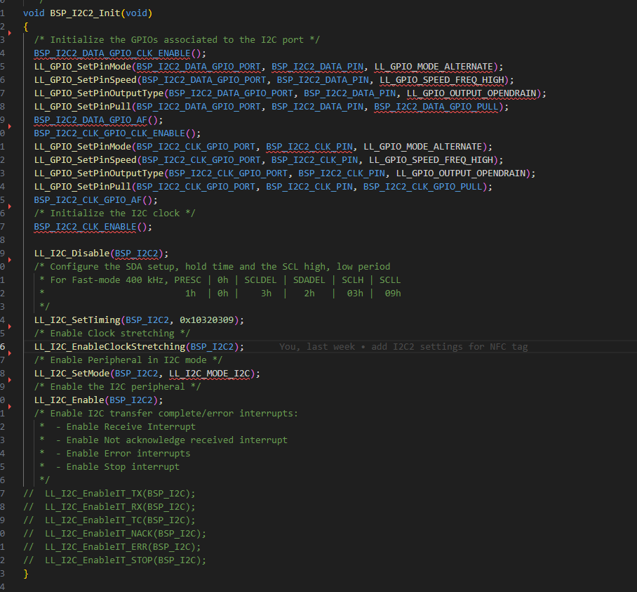 Solved: BlueNRG-LP I2C1 and I2C2 coexistence - STMicroelectronics Community