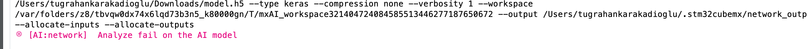 HardFault error in ai_platform_network_process() - STMicroelectronics Community