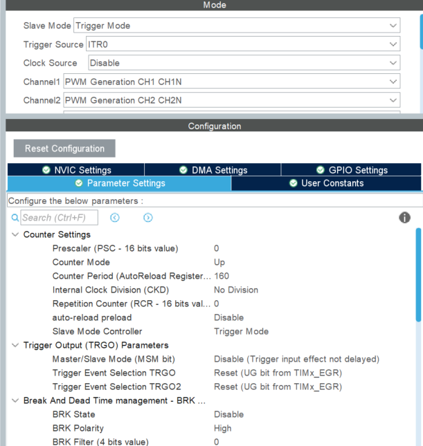 Stm32f303re Pwms Utilizing Timers With Phase Shif Stmicroelectronics Community 