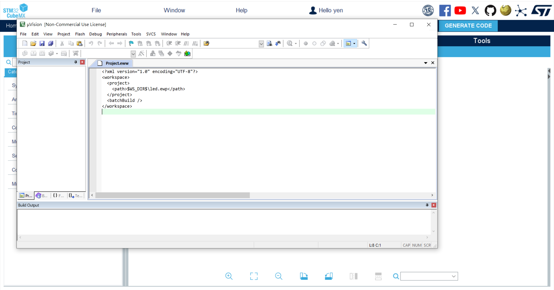 Solved Open Project But Only Open Project Eww Stmicroelectronics Community