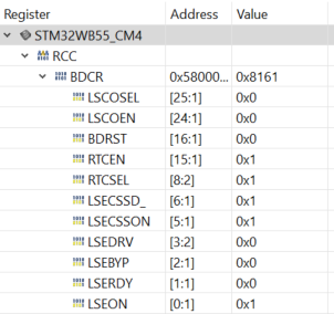 Solved: STM32WB55 RTC with battery backup - STMicroelectronics Community