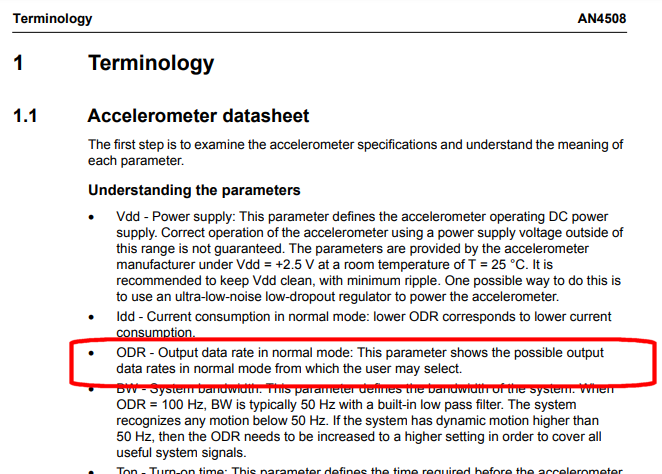 Solved: LIS2DH12 data rate - STMicroelectronics Community