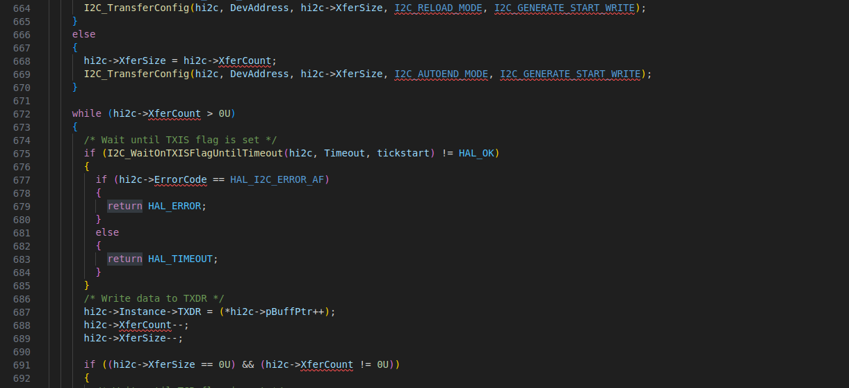Solved Stm32f302 I2c Error Code Stmicroelectronics Community 8676