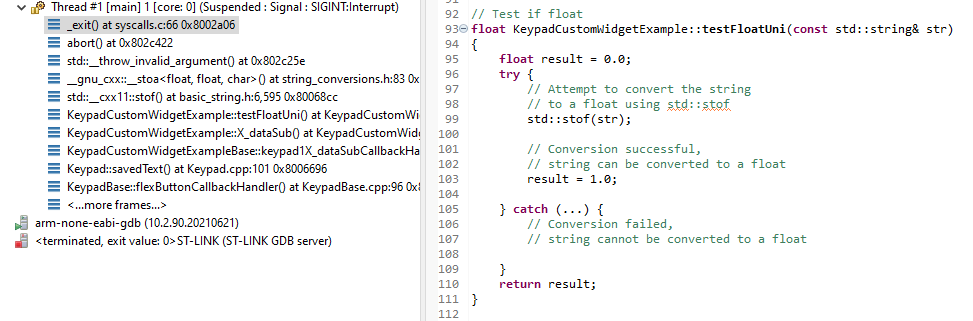 Solved Touchgfx Gcc C Exceptions Handling Stmicroelectronics Community
