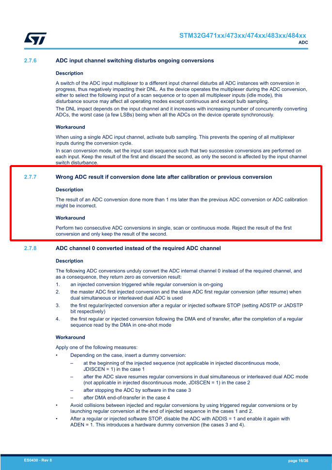 Solved: STM32G473 datasheet - upper limit on ADC external ... - STMicroelectronics Community