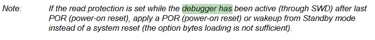 Solved: Set ROP 1 from code without POR - STMicroelectronics Community