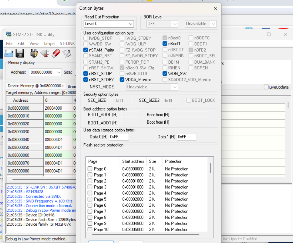 Stm32cubeprogrammer And Cli Cannot Unlock Device Stmicroelectronics Community 2072