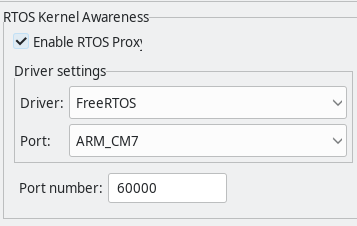 Problem getting RTOS proxy to work in STM32CubeIDE - STMicroelectronics Community