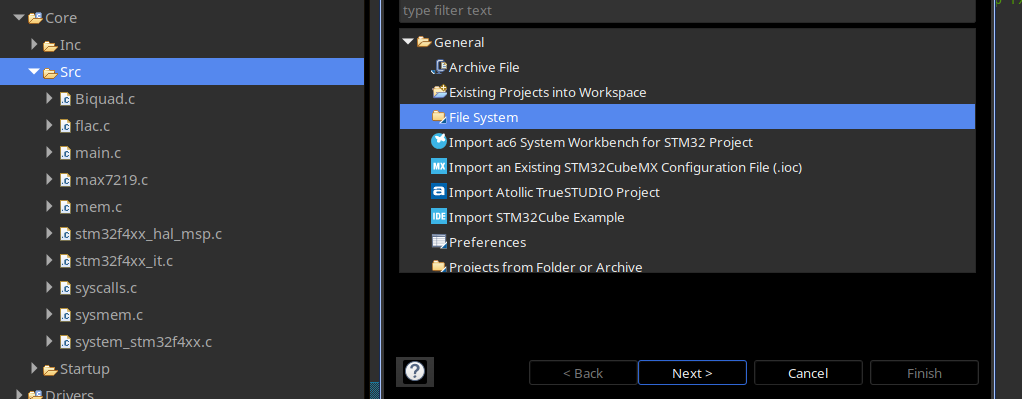 Add Source File Stmicroelectronics Community