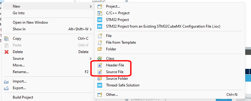 Add Source File Stmicroelectronics Community