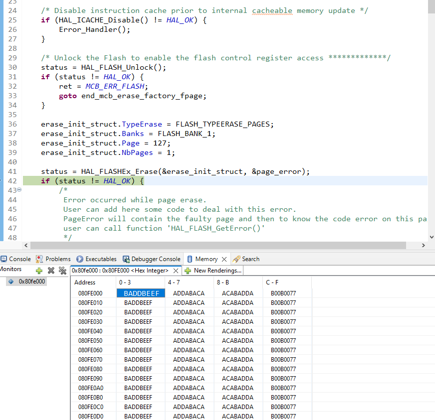 Solved: STM32U575VGT HAL_FLASHEx_Erase() not working (page ...
