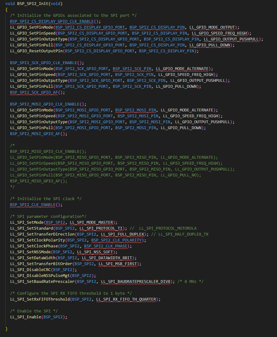 Solved: SPI communication with 3 wire display - STMicroelectronics Community