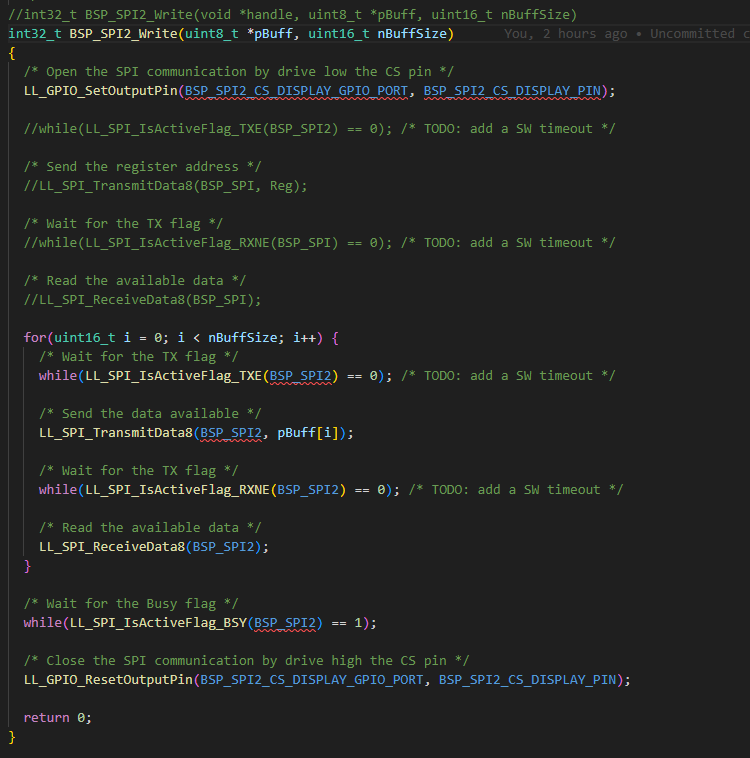 Solved Spi Communication With 3 Wire Display Stmicroelectronics Community