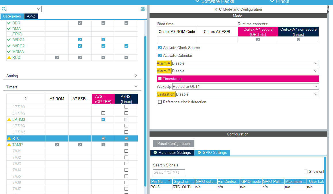 Rtc Clock Source Selecton Issue Stm32mp135f Stmicroelectronics Community