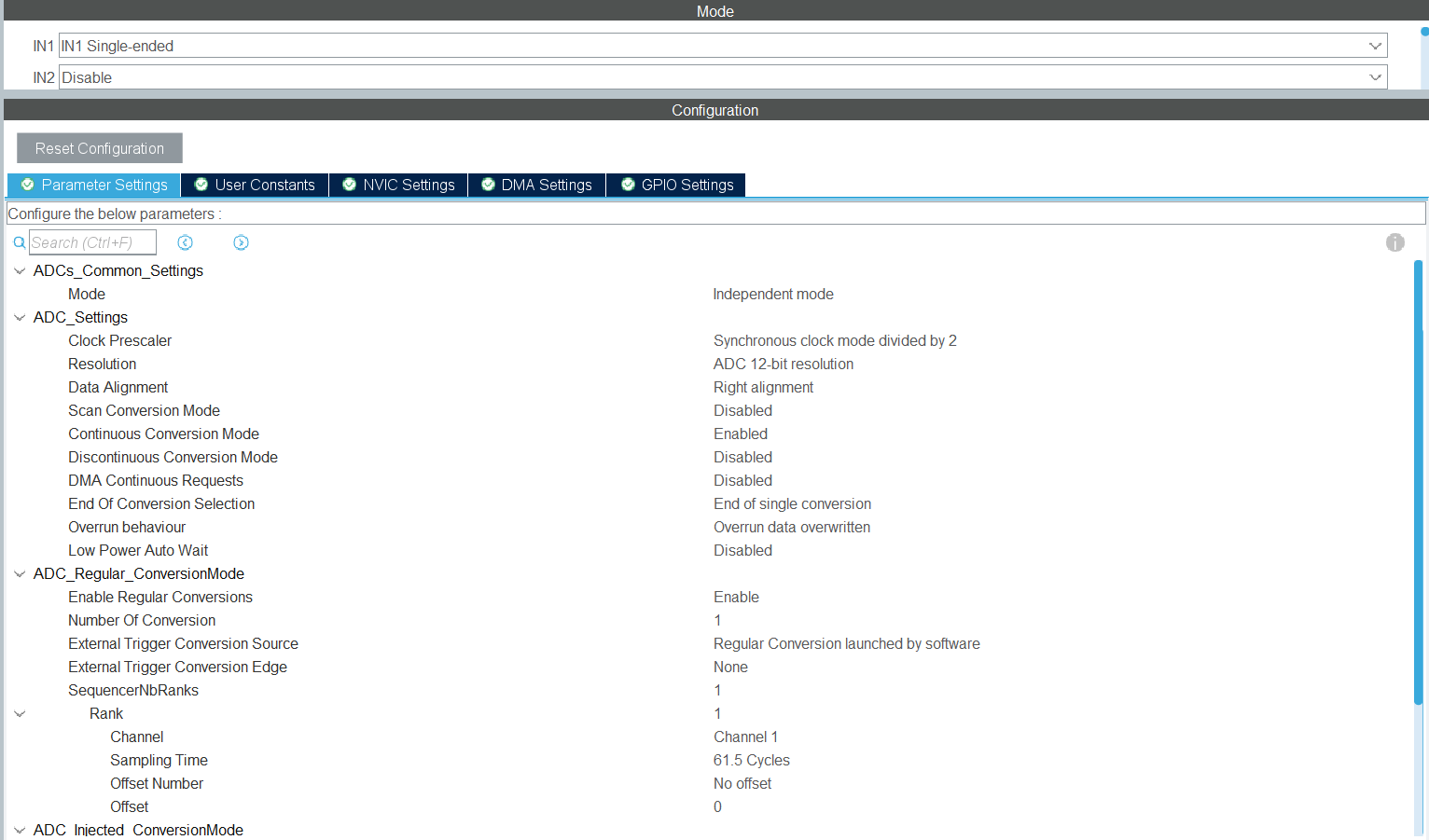STM32F303R8T6 - ADC + DMA not working - STMicroelectronics Community