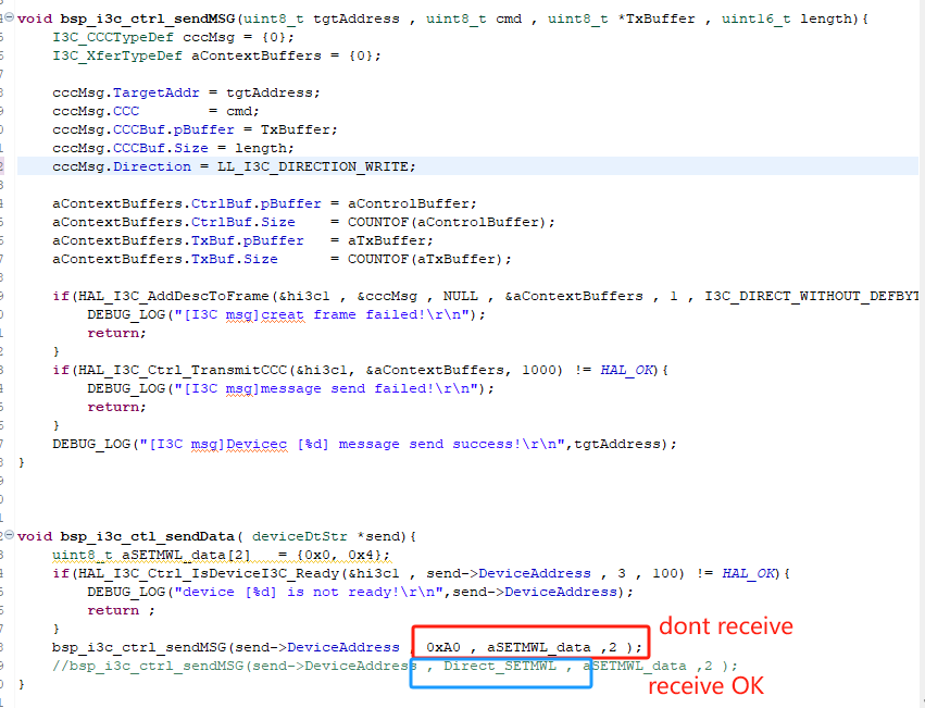 Solved: STM32 H5 I3C CCC transmit - STMicroelectronics Community
