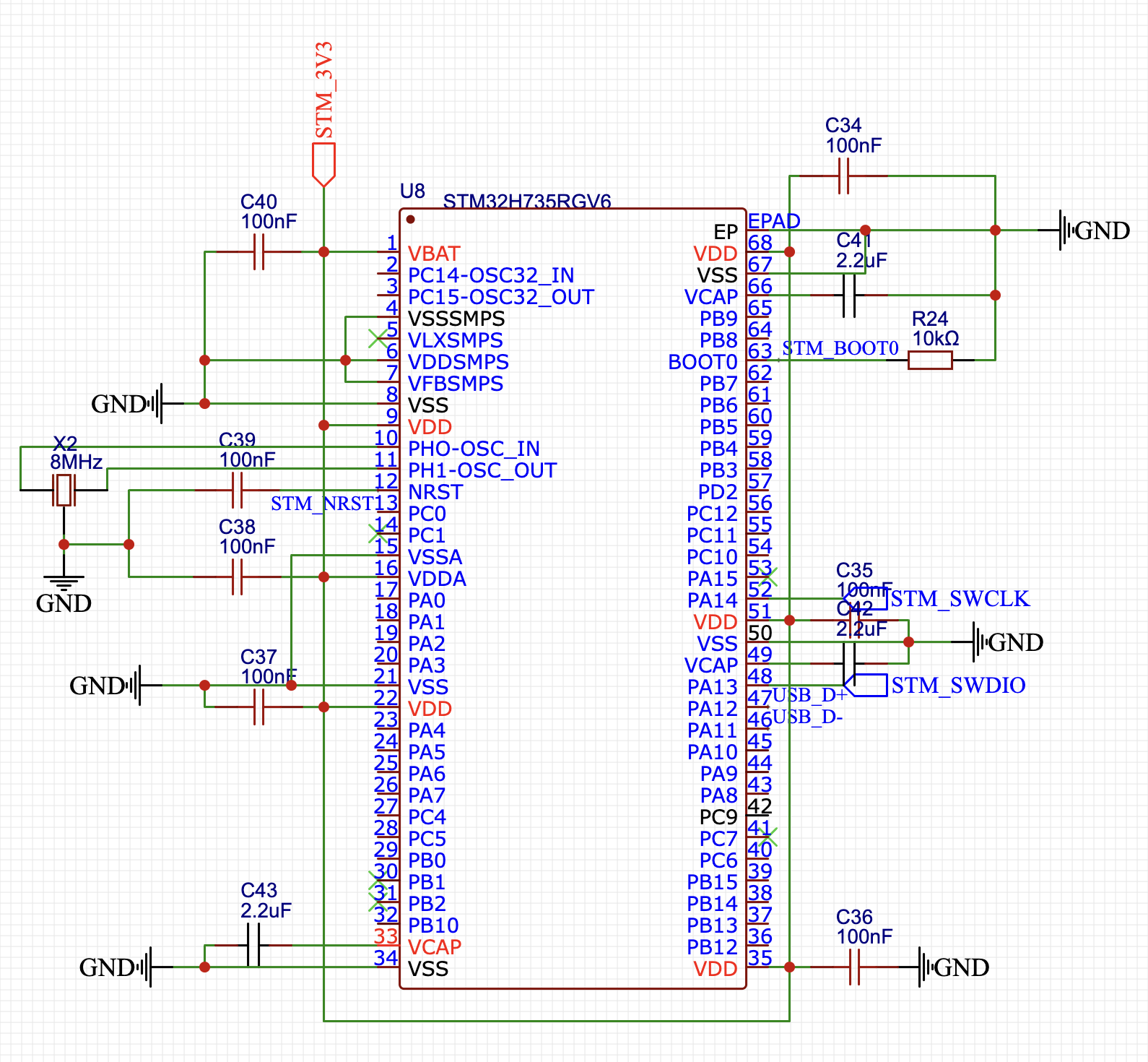 Solved: Unable to Connect to a Custom H725RGV6 Board - STMicroelectronics Community