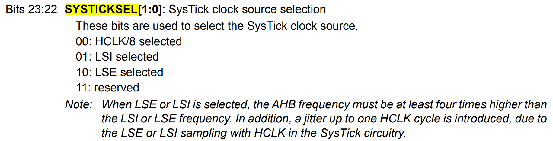 Cortex system timer config bug? - STMicroelectronics Community