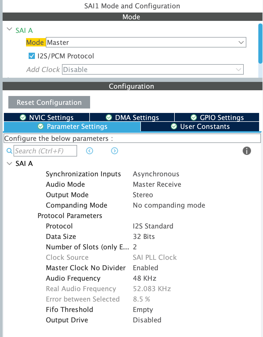 Solved: STM32U5 SAI in I2S mode + GPDMA - STMicroelectronics Community