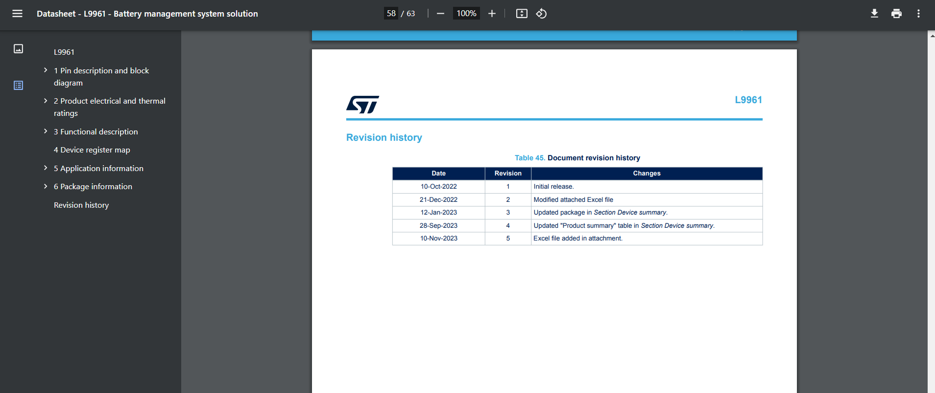Solved L9961 Register Map Excel File Is Missing Stmicroelectronics Community 