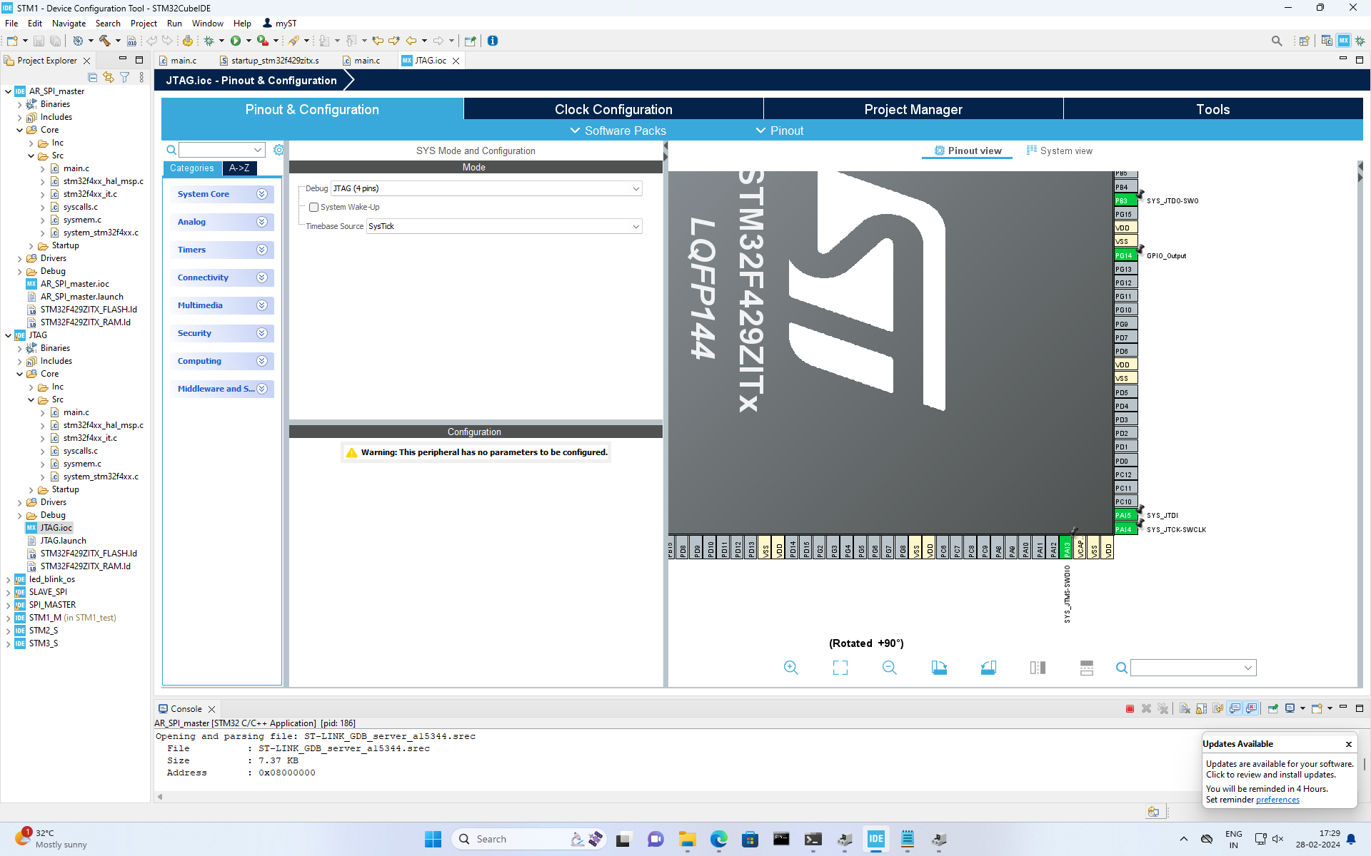 Unable To Connect With Stm32f429zi Using Openocd V Stmicroelectronics Community