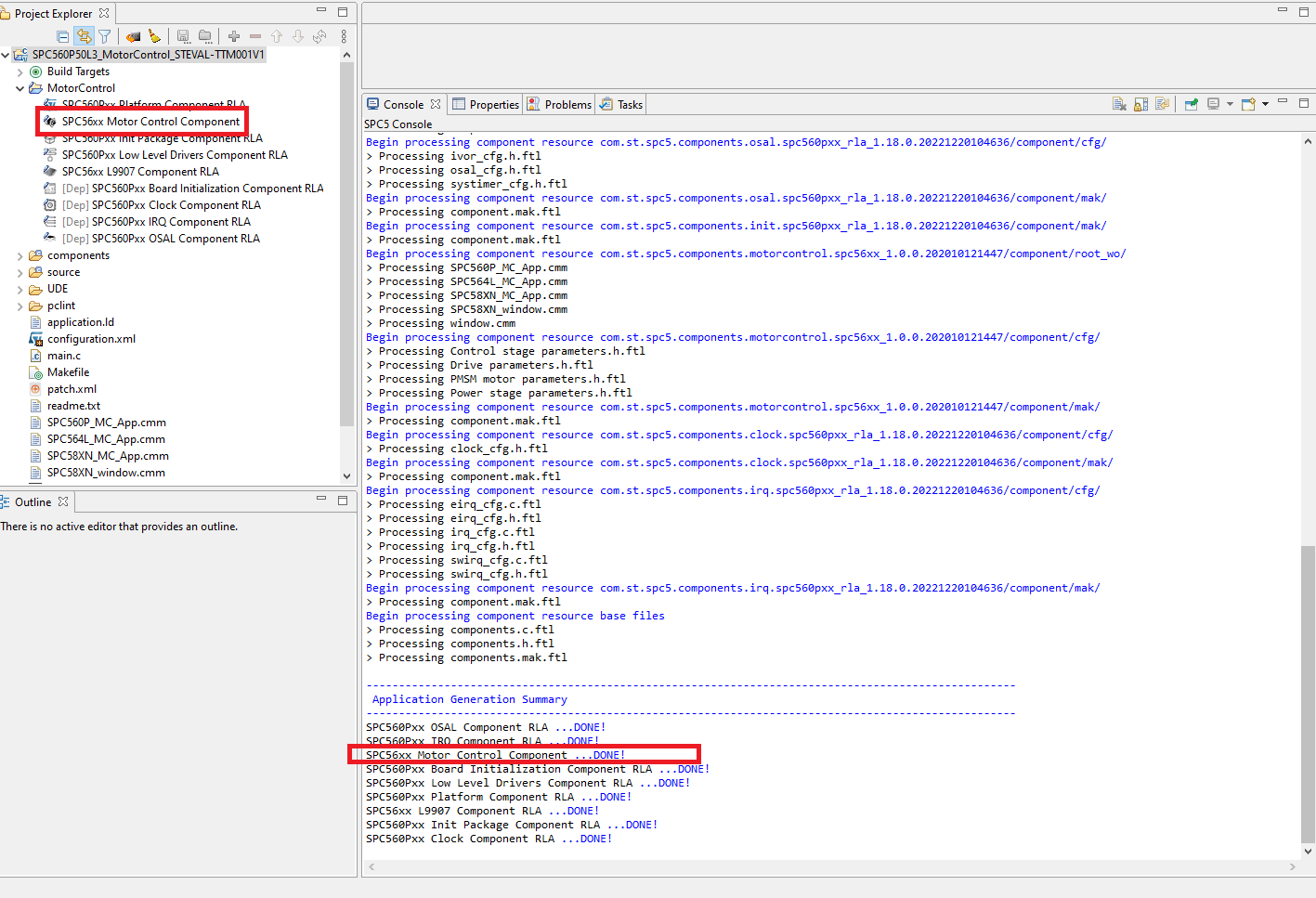 Solved: Not able to generate the Motor Control for the SPC... - STMicroelectronics Community