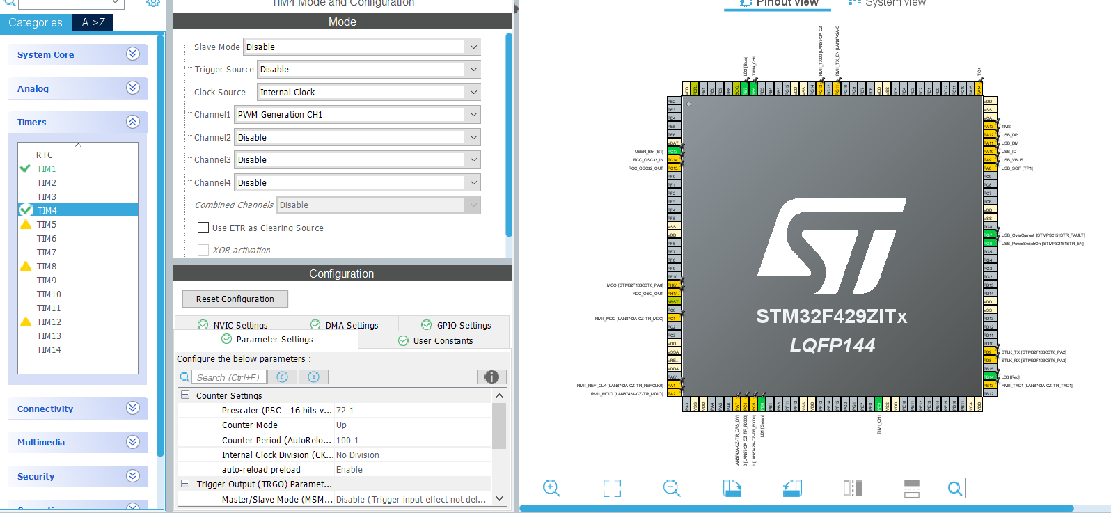 Stm32f411 Timer Not Producing Fixed Pwm Duty Cycle Stmicroelectronics Community